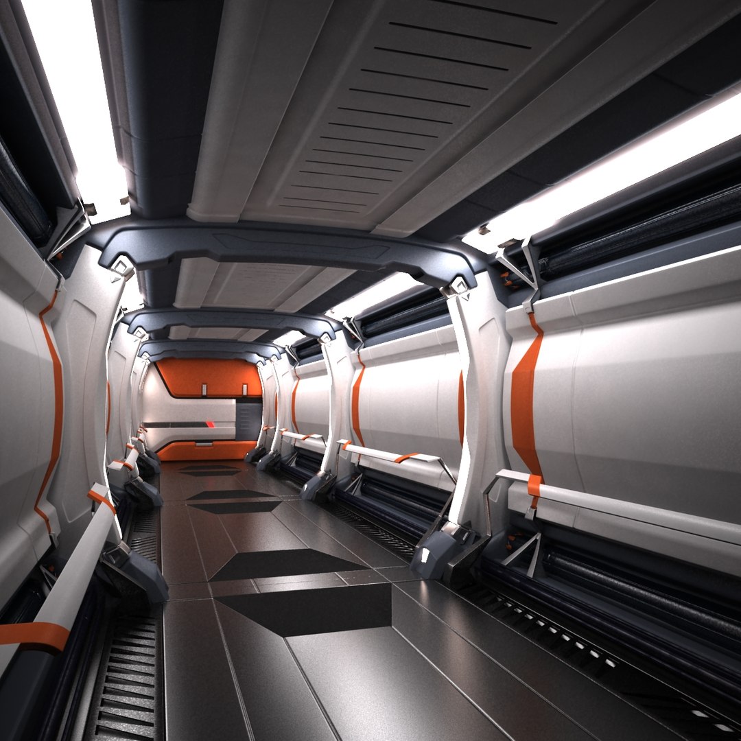 sci fi futuristic spaceship 3d model