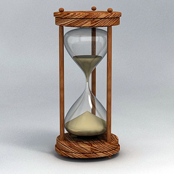 3d model sandclock wooden sand