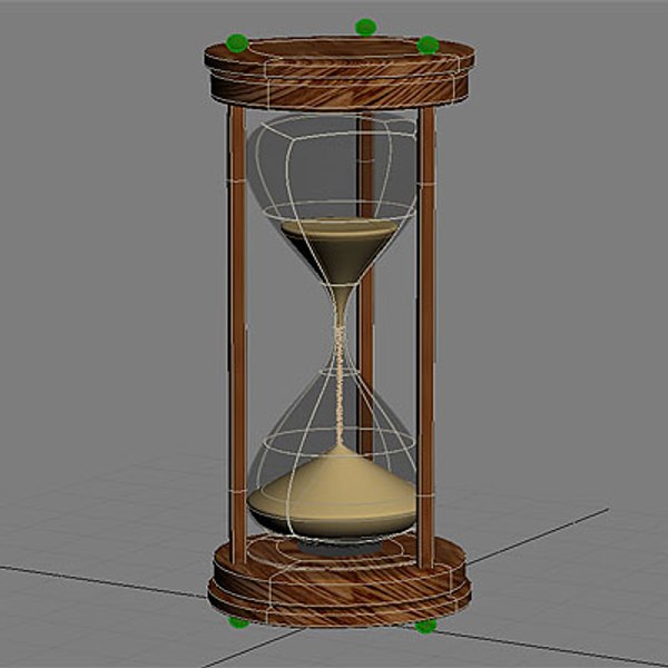 3d model sandclock wooden sand
