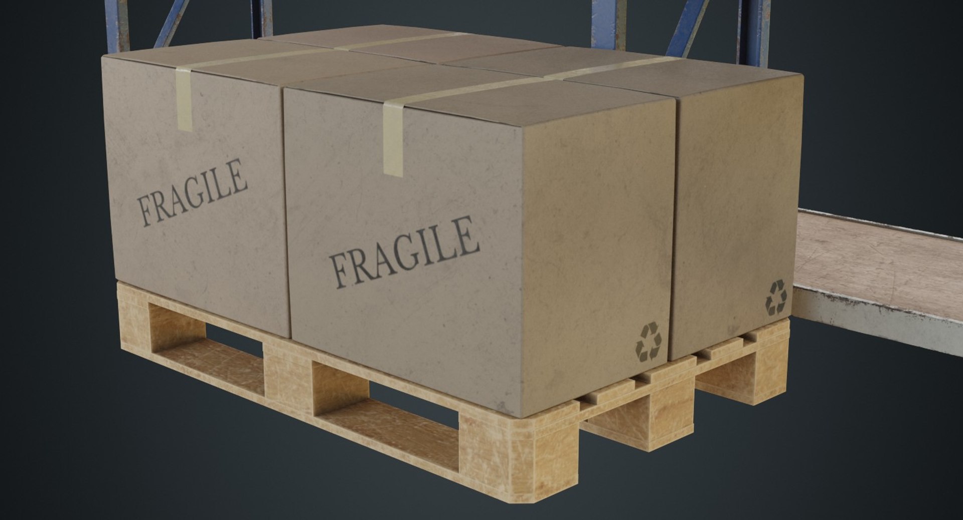 Boxes Pallet Shelf 1b 3D Model - TurboSquid 1408974