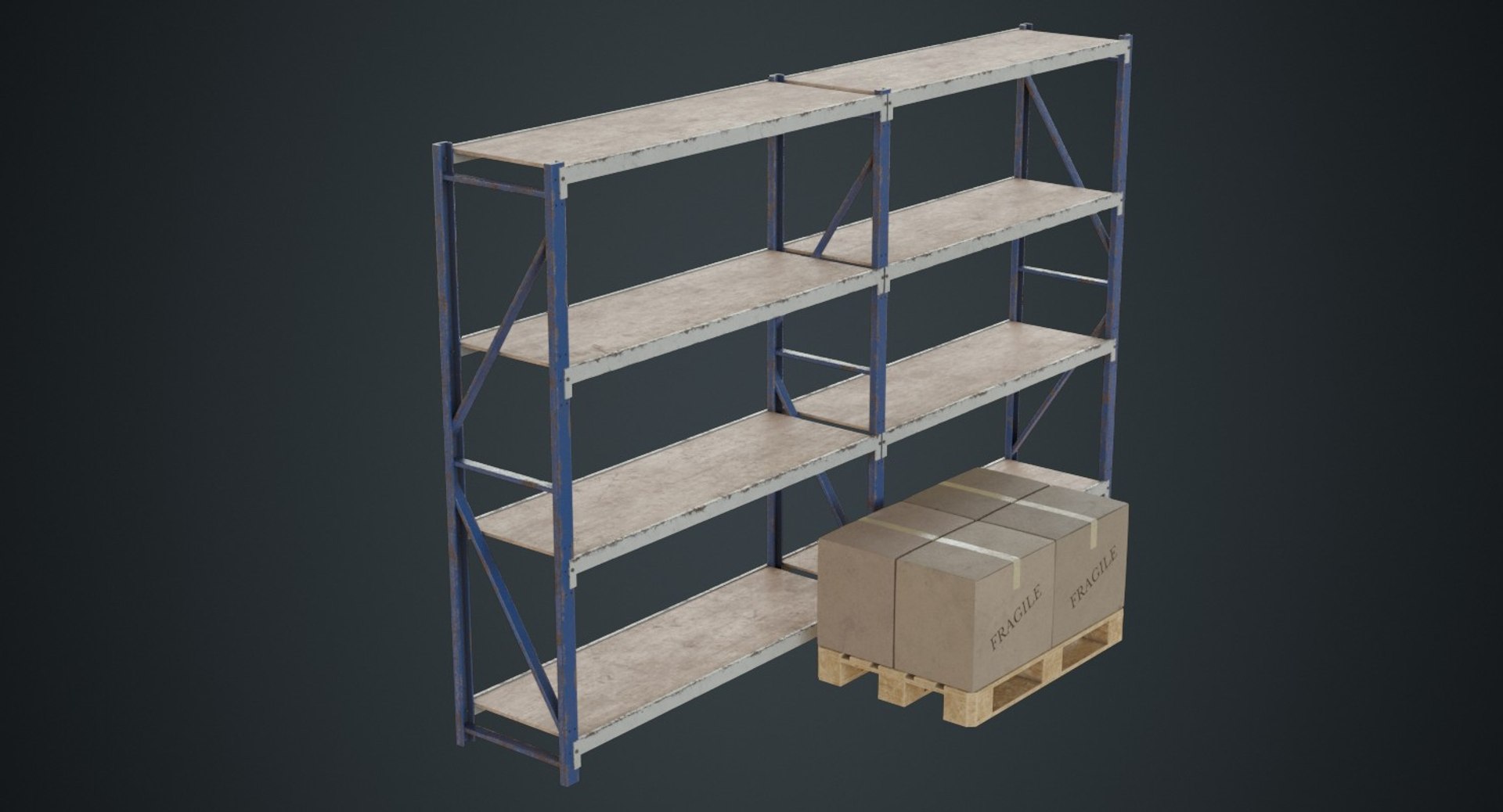 Boxes Pallet Shelf 1b 3D Model - TurboSquid 1408974