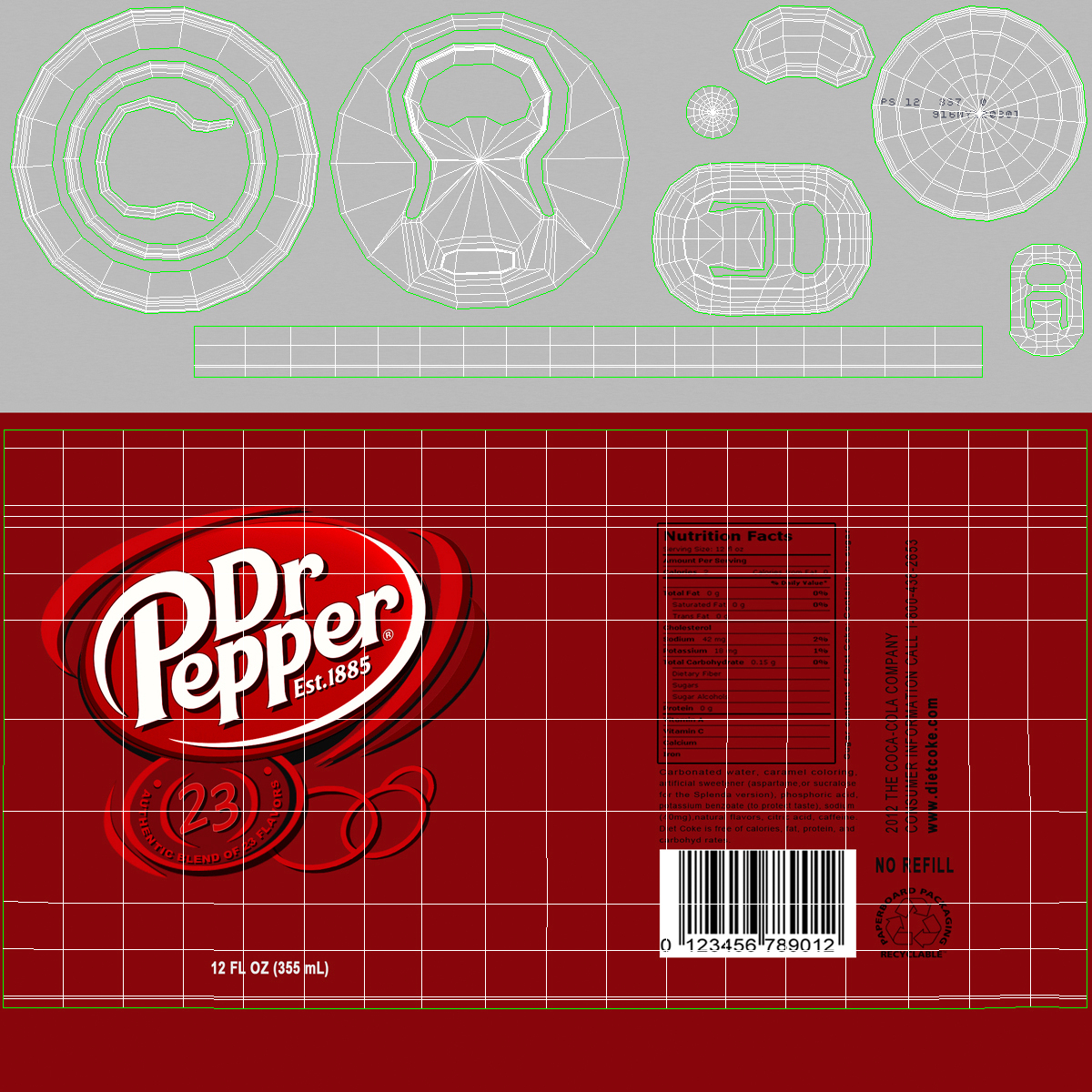 3ds max dr pepper soda