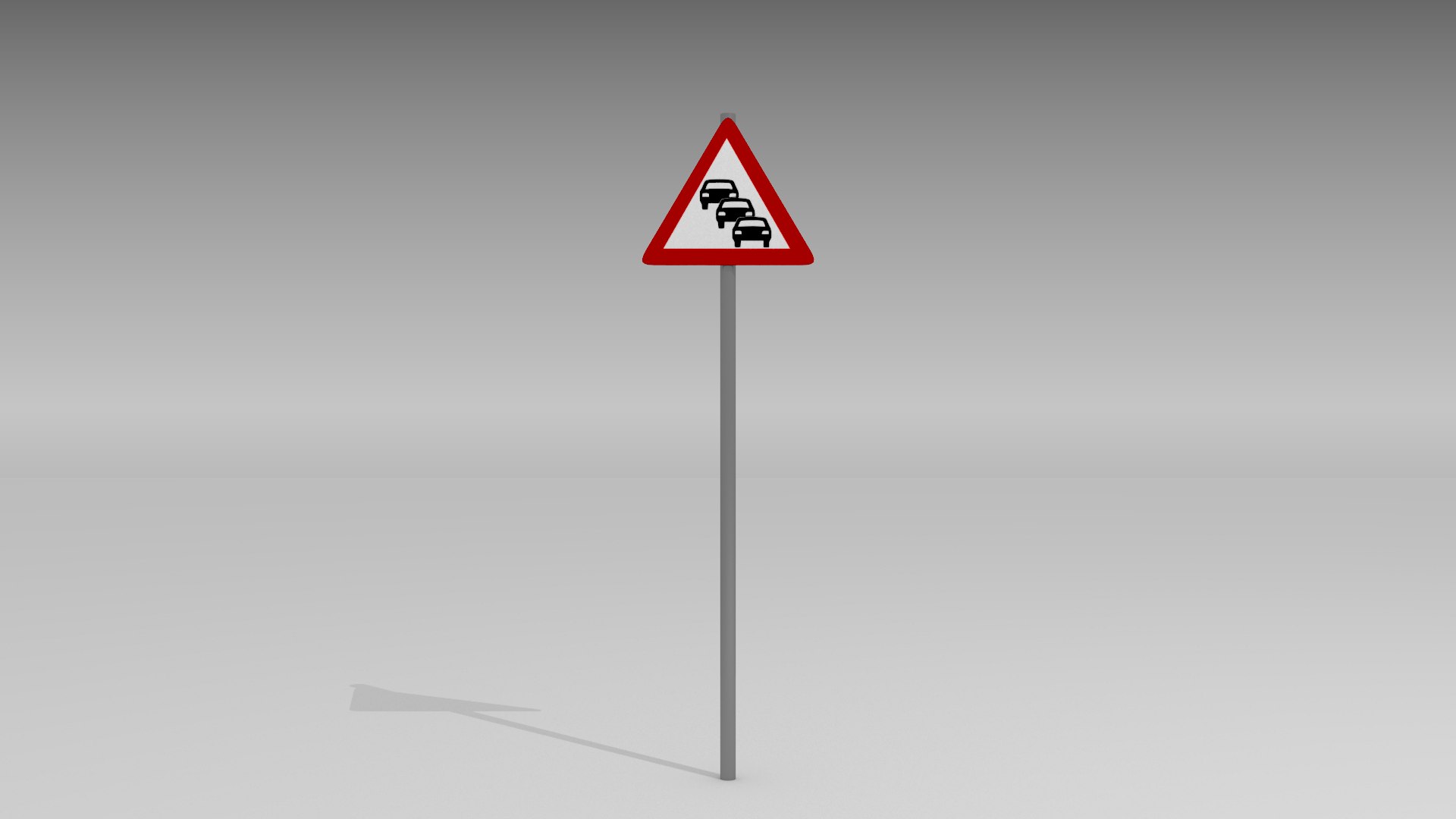 3d model heavy traffic sign