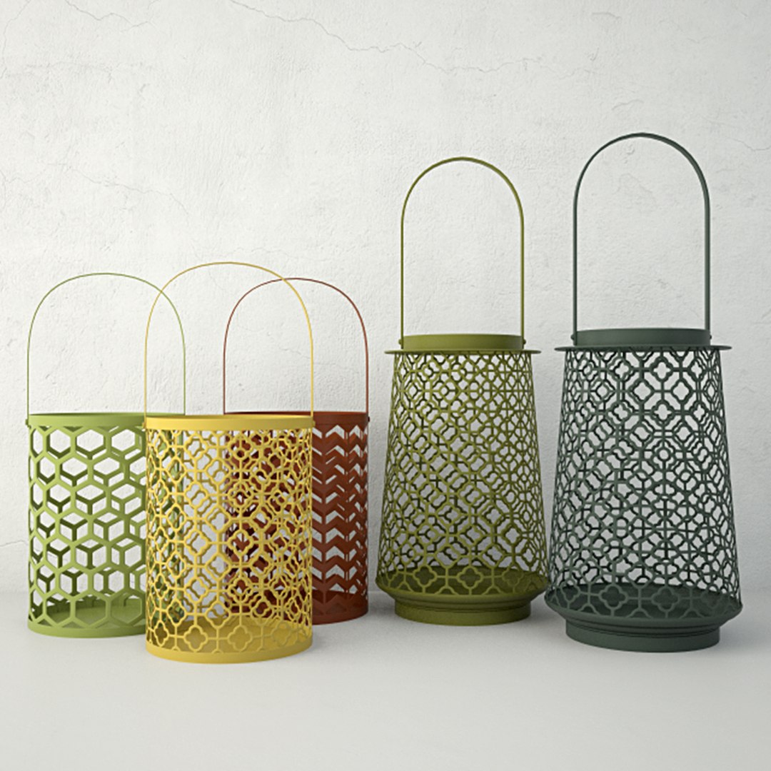 3D Geometric Lantern Set - TurboSquid 1198960