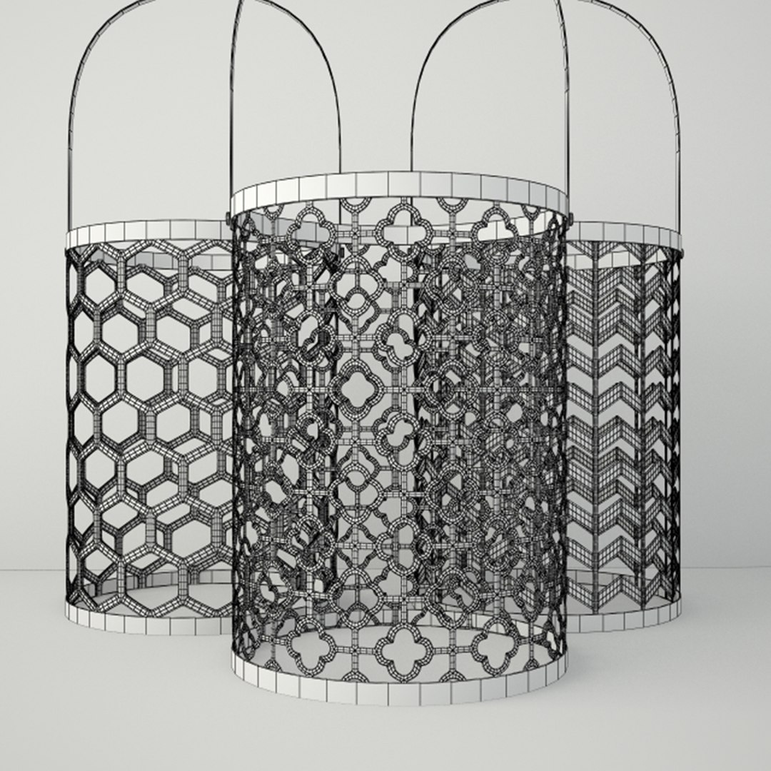 3D Geometric Lantern Set - TurboSquid 1198960