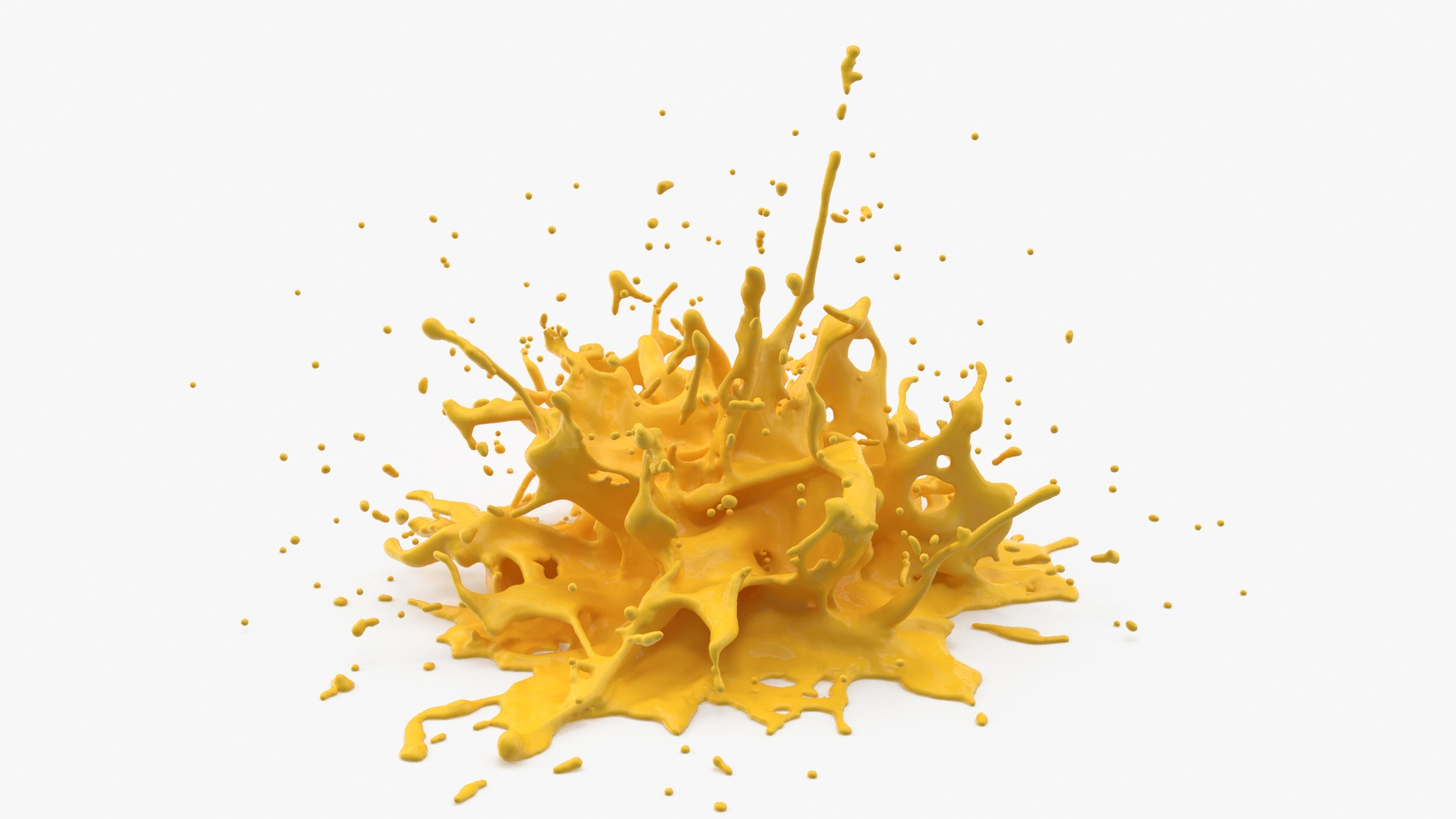 Yellow Splash Bundle 5 Model - TurboSquid 1914804