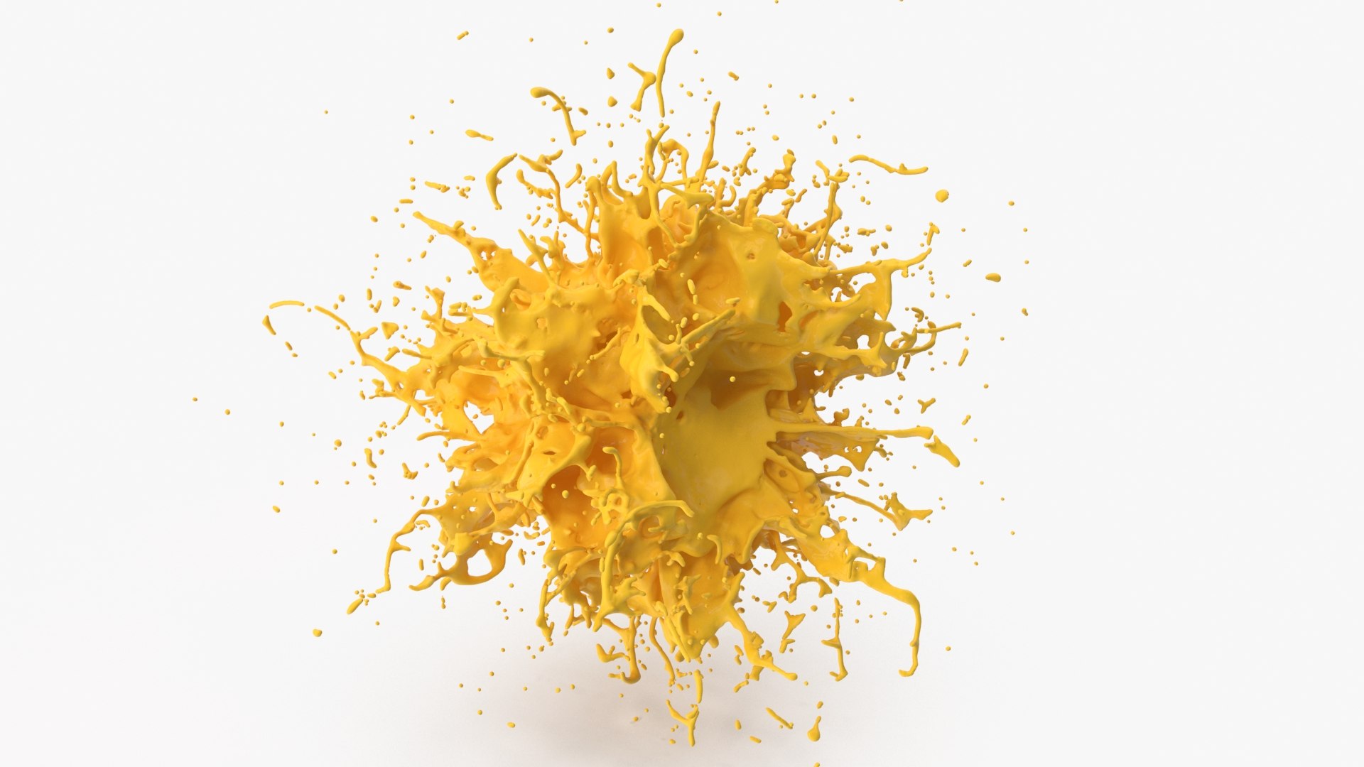 Yellow Splash Bundle 5 Model - TurboSquid 1914804