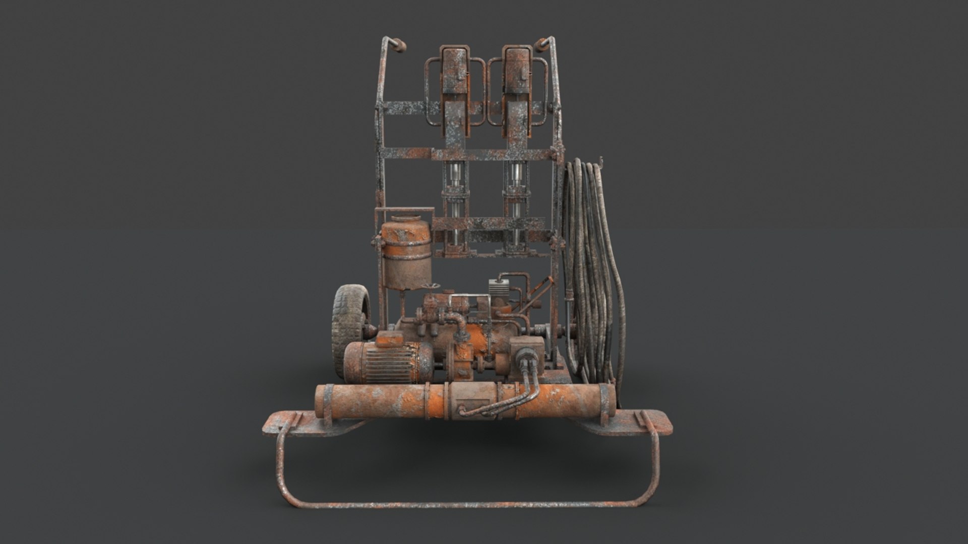 3D Rusted Machinery Device Industrial Model - TurboSquid 1383038