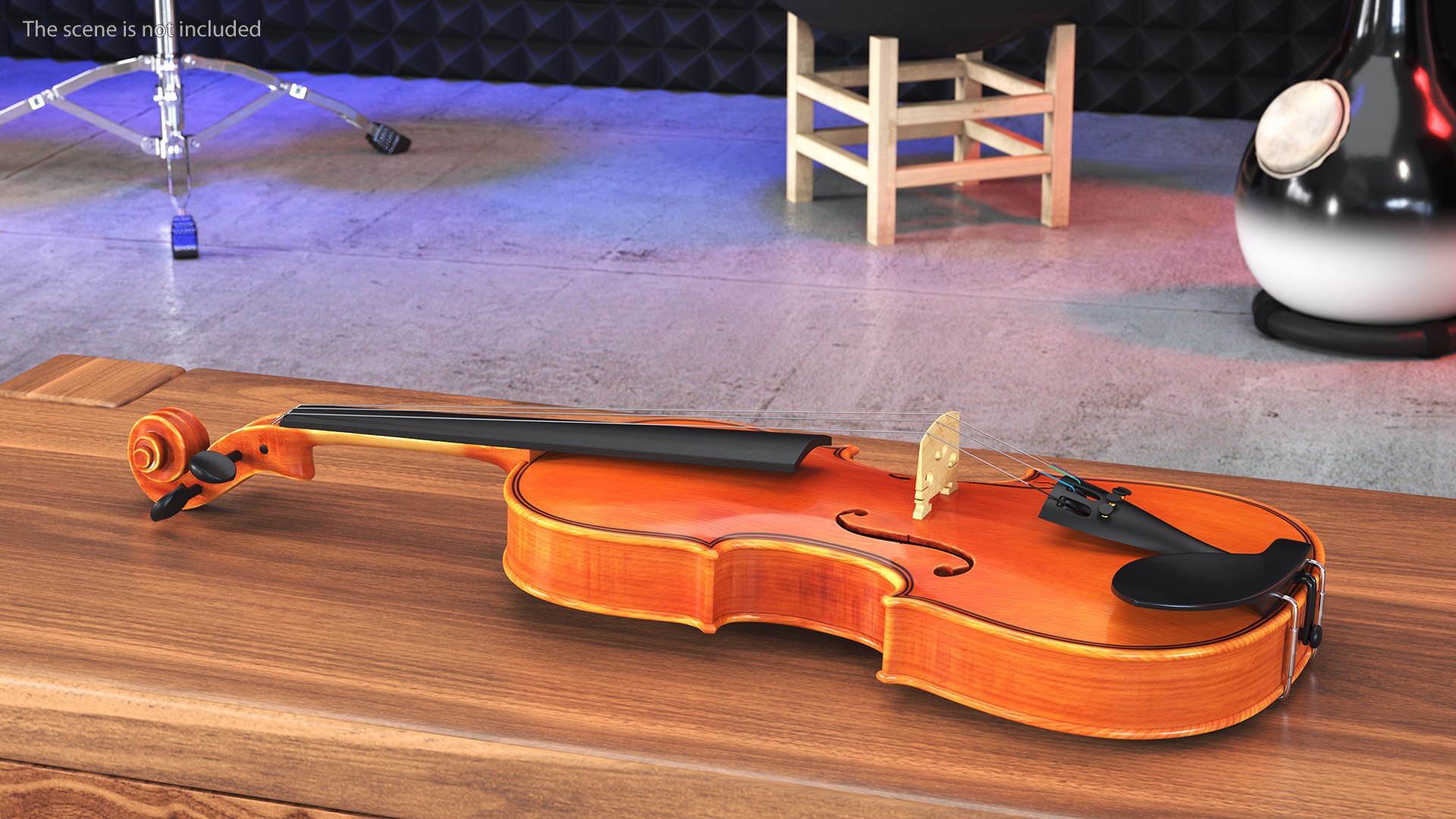 3D model Violin Shaped Case Brown Open with Violin - TurboSquid 2145601