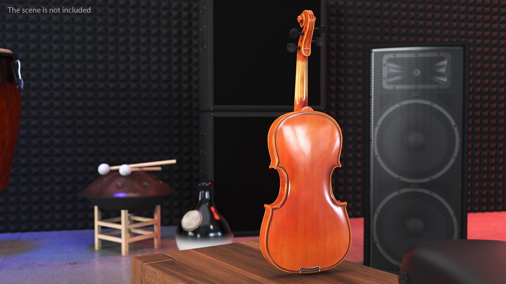 3D model Violin Shaped Case Brown Open with Violin - TurboSquid 2145601