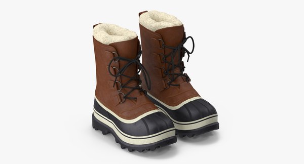 snow boots 01 3d model