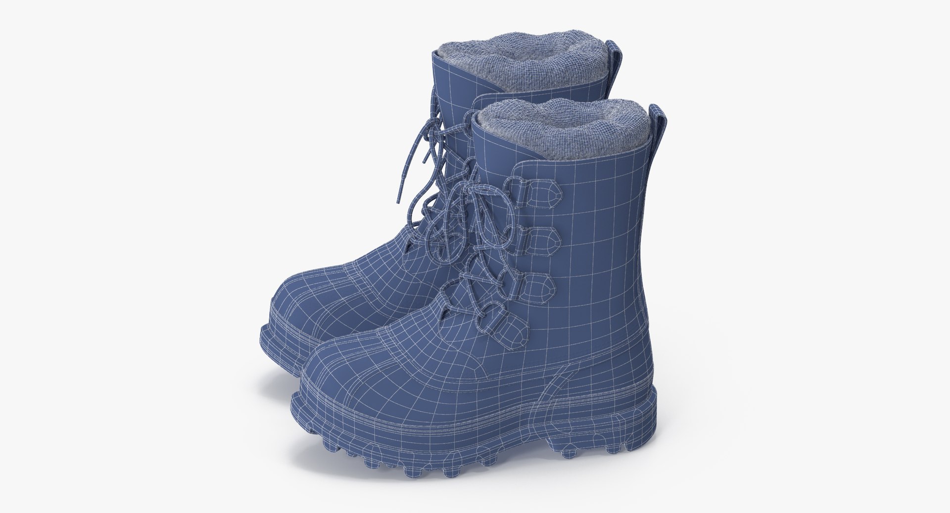 snow boots 01 3d model