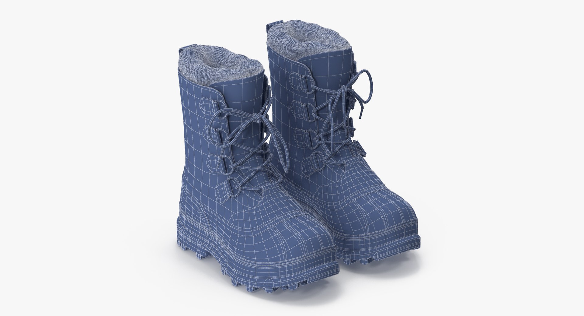 snow boots 01 3d model