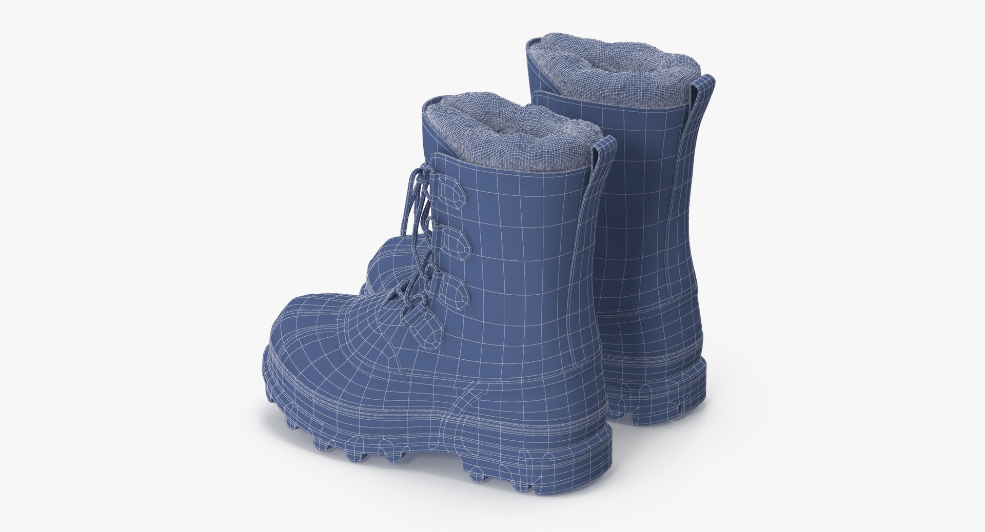 snow boots 01 3d model