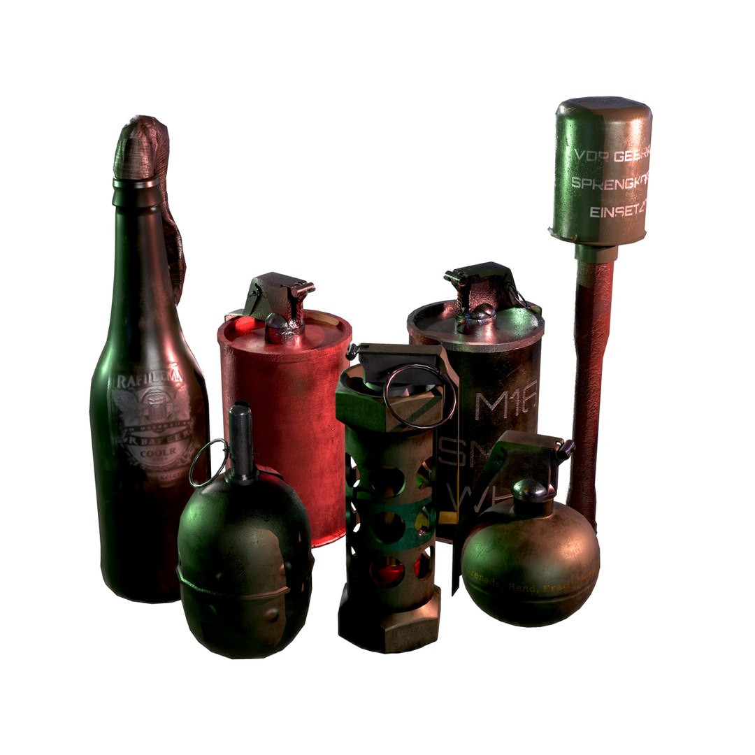 Realistic Grenades Collection 3D - TurboSquid 2286743