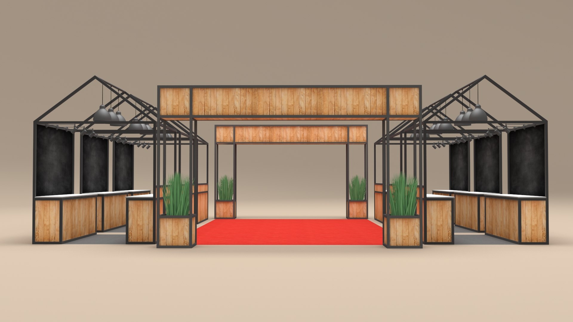 Food Court Layout 3D Model - TurboSquid 1582200