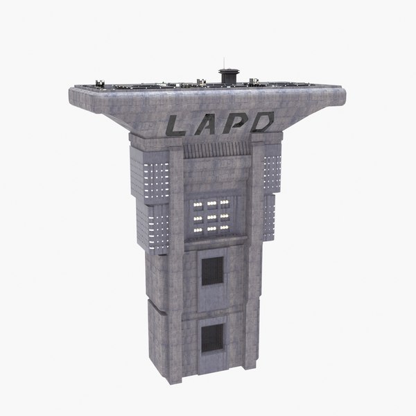 LAPD Bladerunner Building Cyberpunk model - TurboSquid 1716503