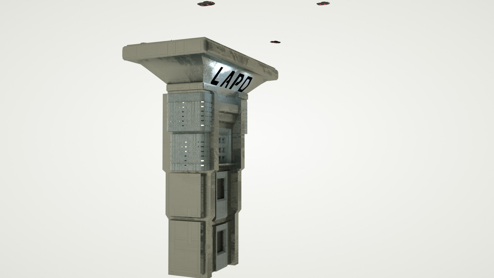 LAPD Bladerunner Building Cyberpunk Model - TurboSquid 1716503