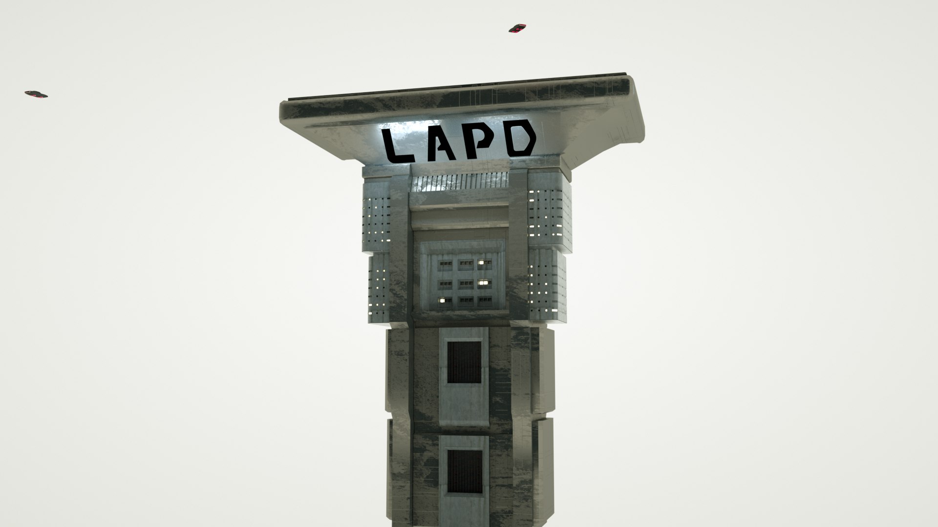 LAPD Bladerunner Building Cyberpunk Model - TurboSquid 1716503