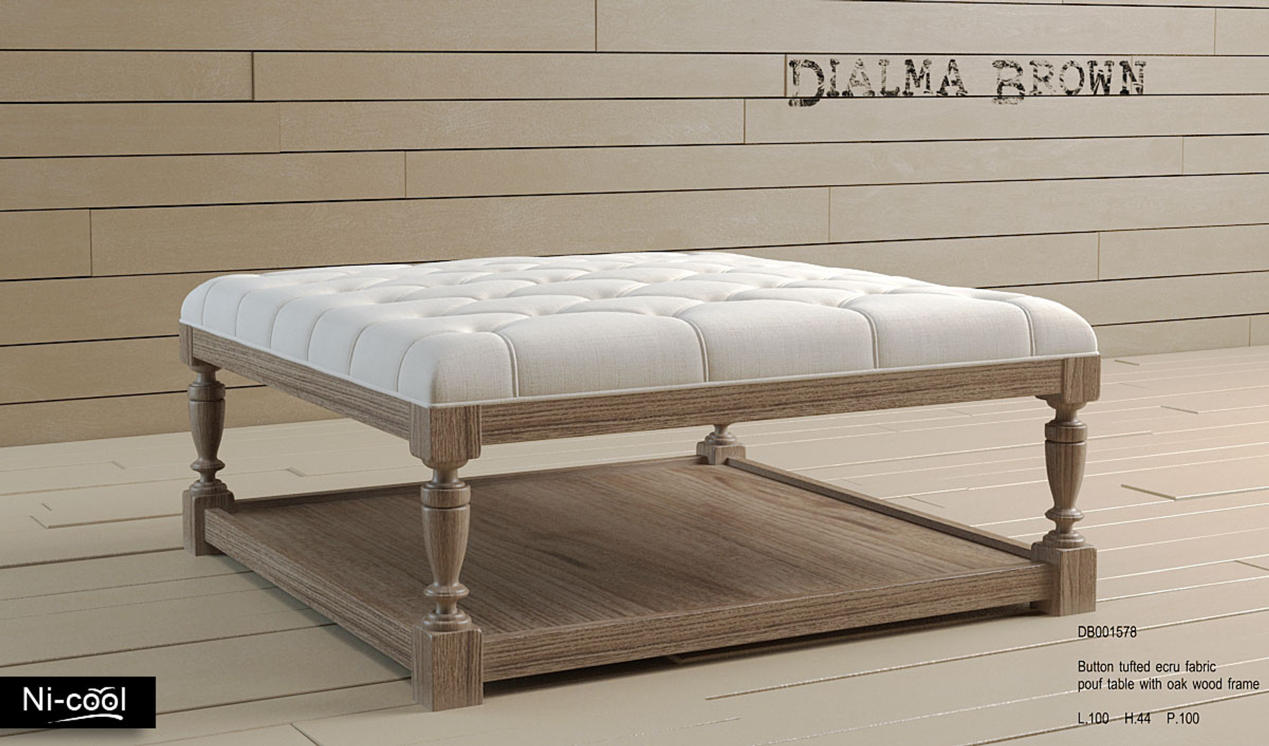 pouf table dialma brown max