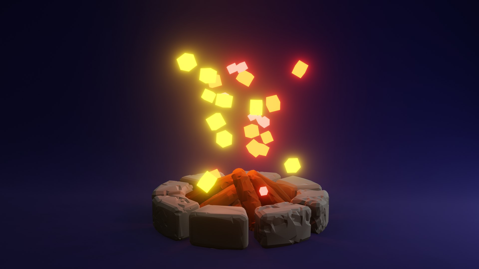 Low Poly Bonfire Animation 3D Model - TurboSquid 2248241