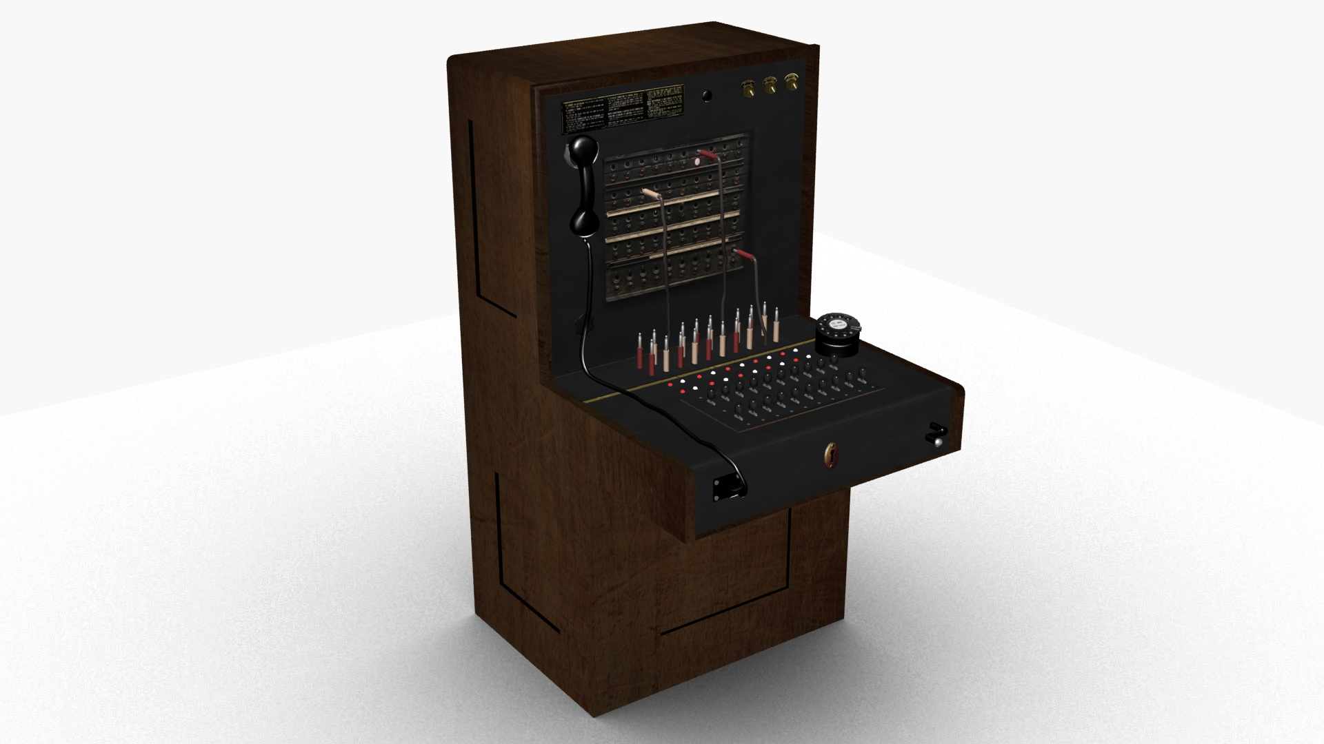 3D Antique Telephone Switchboard - TurboSquid 1774814