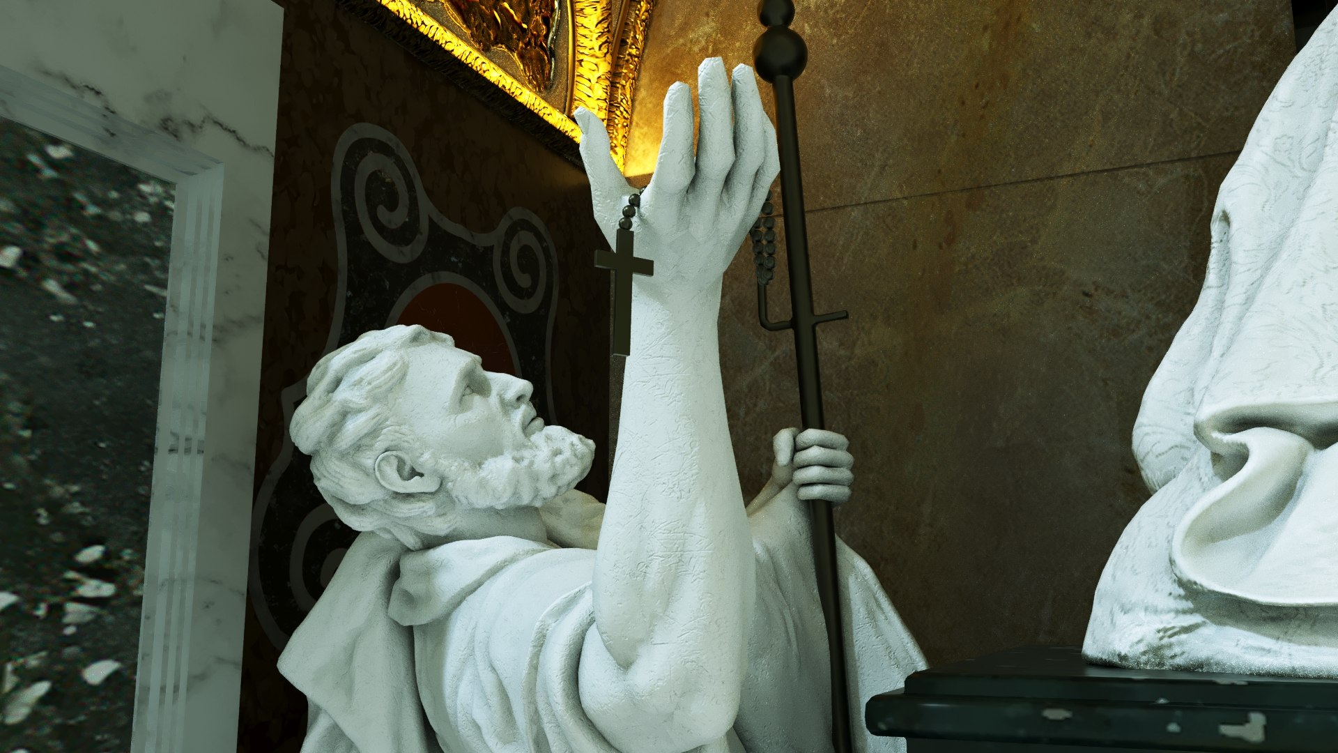 3D Model Pope Statue - TurboSquid 2123201