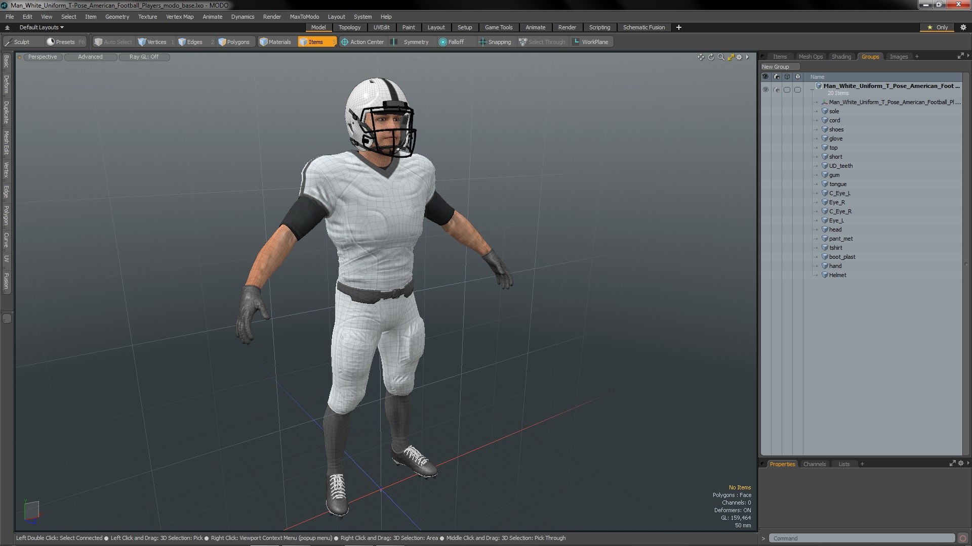 3D Man White Uniform T-Pose American Football Players - TurboSquid 2090391