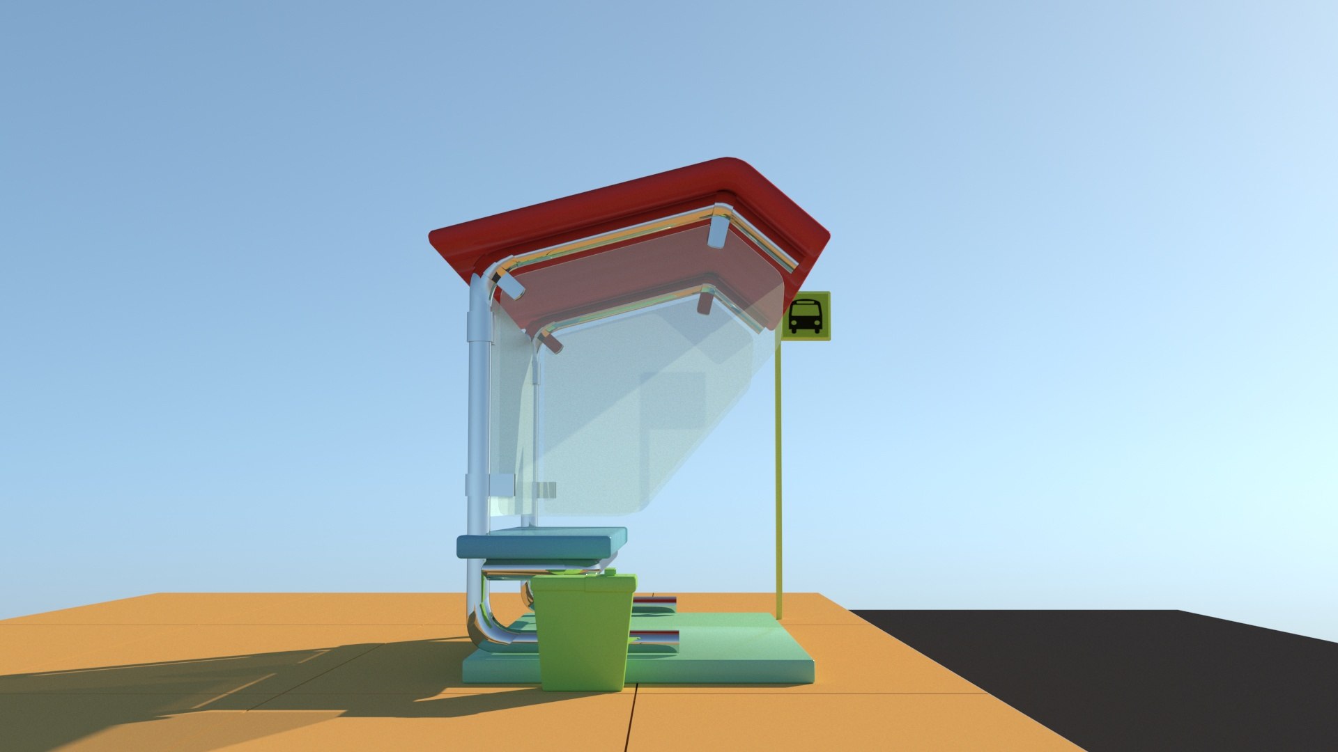 3D Stylized Bus Stop 01 - TurboSquid 2211043