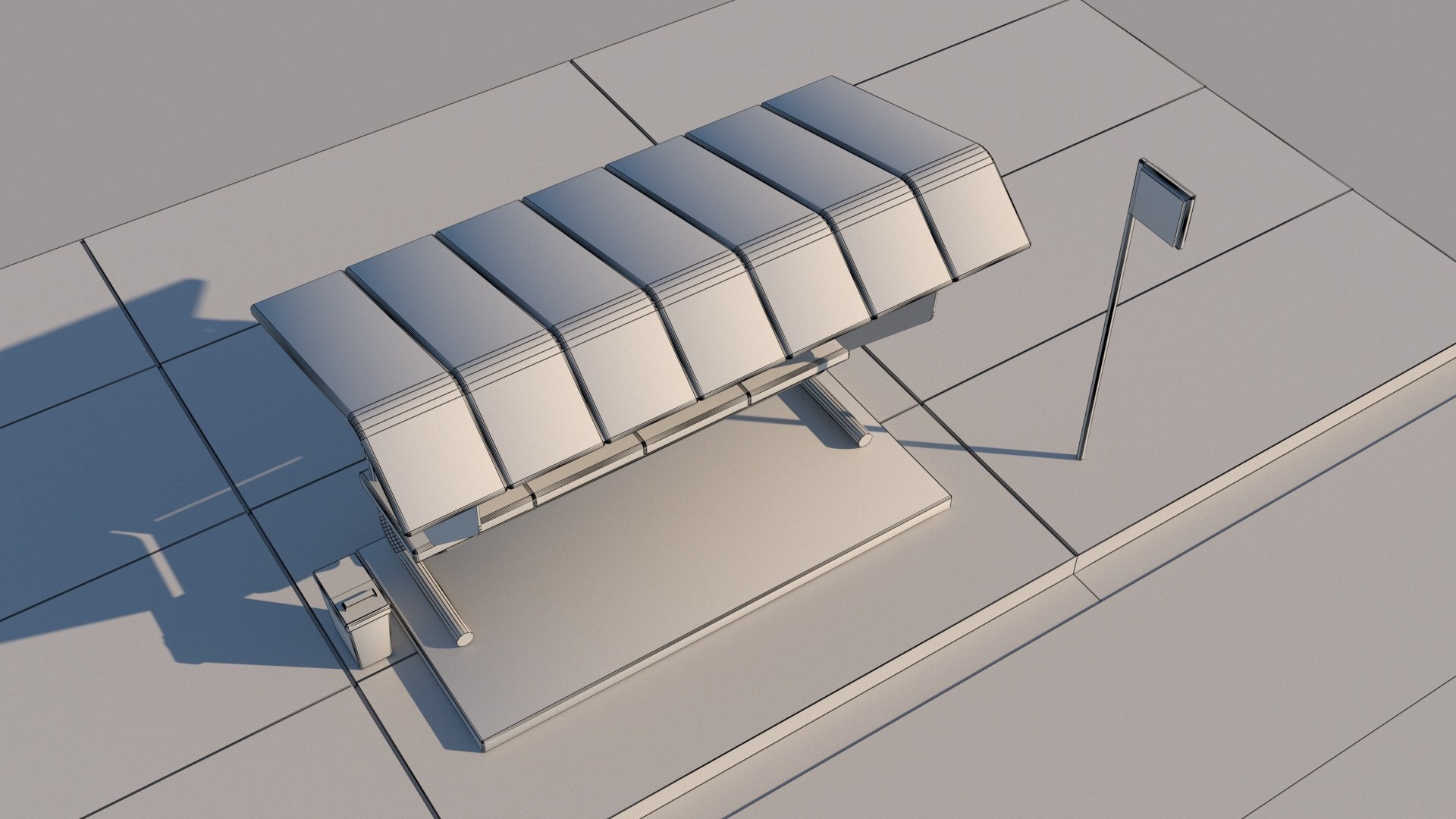 3D Stylized Bus Stop 01 - TurboSquid 2211043