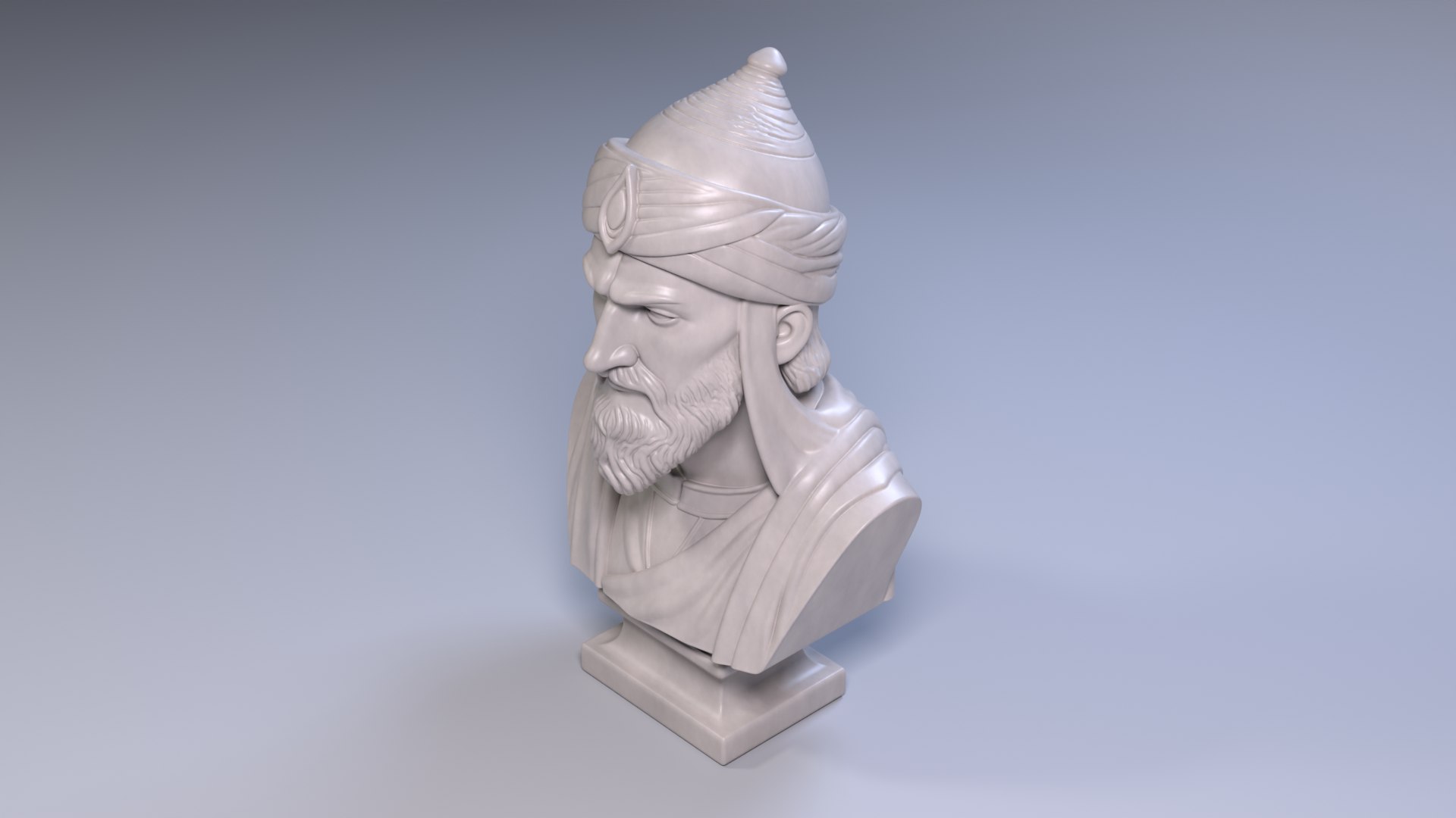 Saladin Bust The Legendary Muslim Leader Model - TurboSquid 2460885