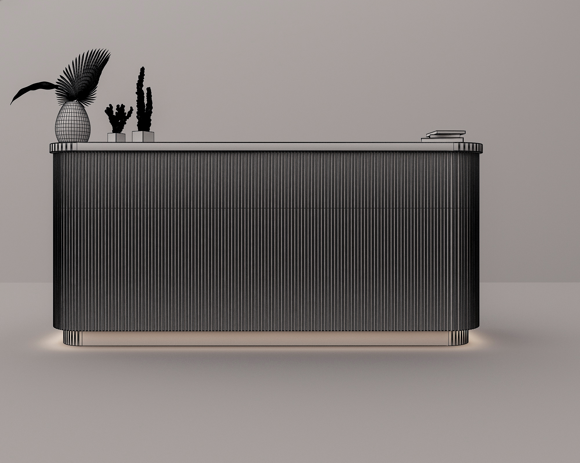 3D desk design reception model - TurboSquid 1615852