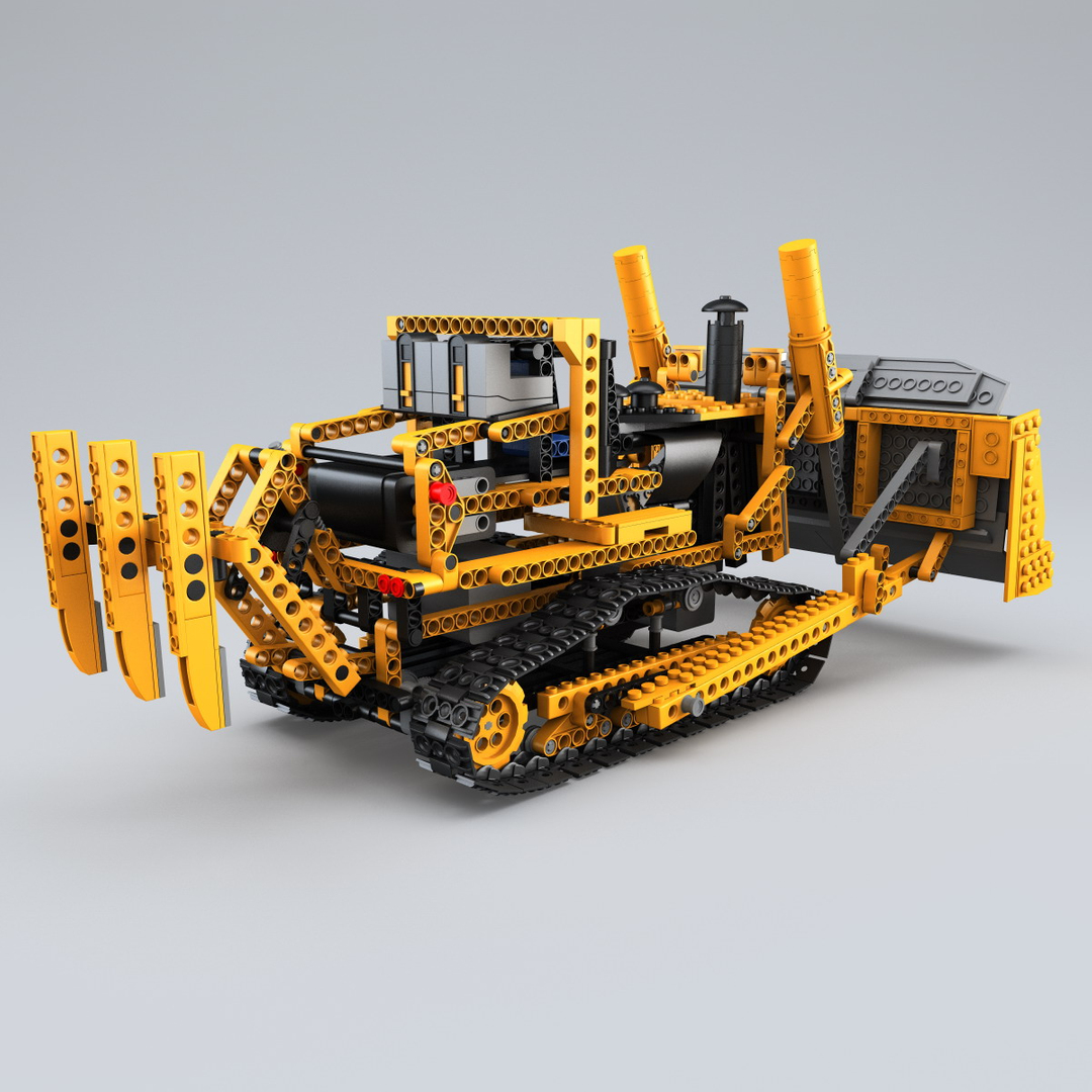 3d lego bulldozer