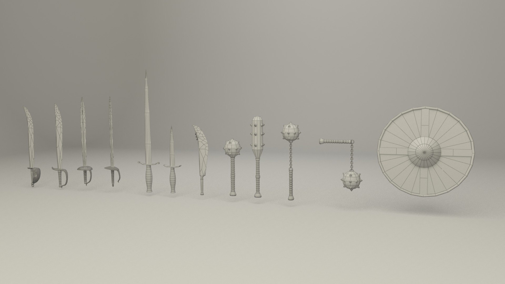 Melee Weapons And Swords 3D Model - TurboSquid 1857436