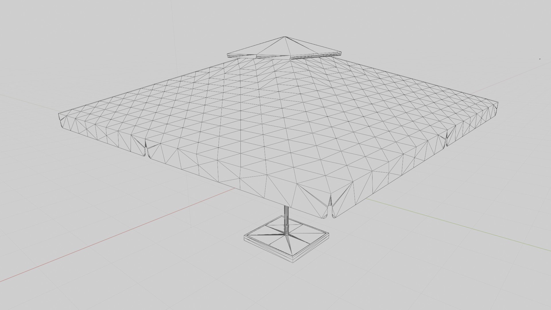 Square Parasol 3D Model - TurboSquid 1890647