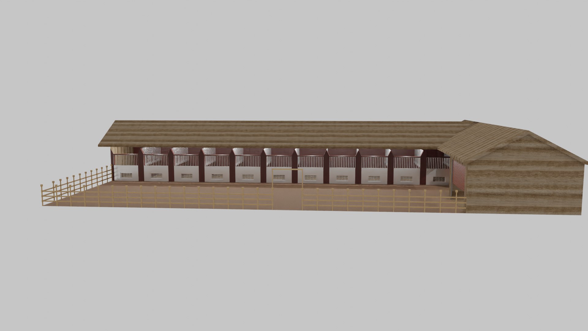 3D Model Horse Stable - TurboSquid 2159144