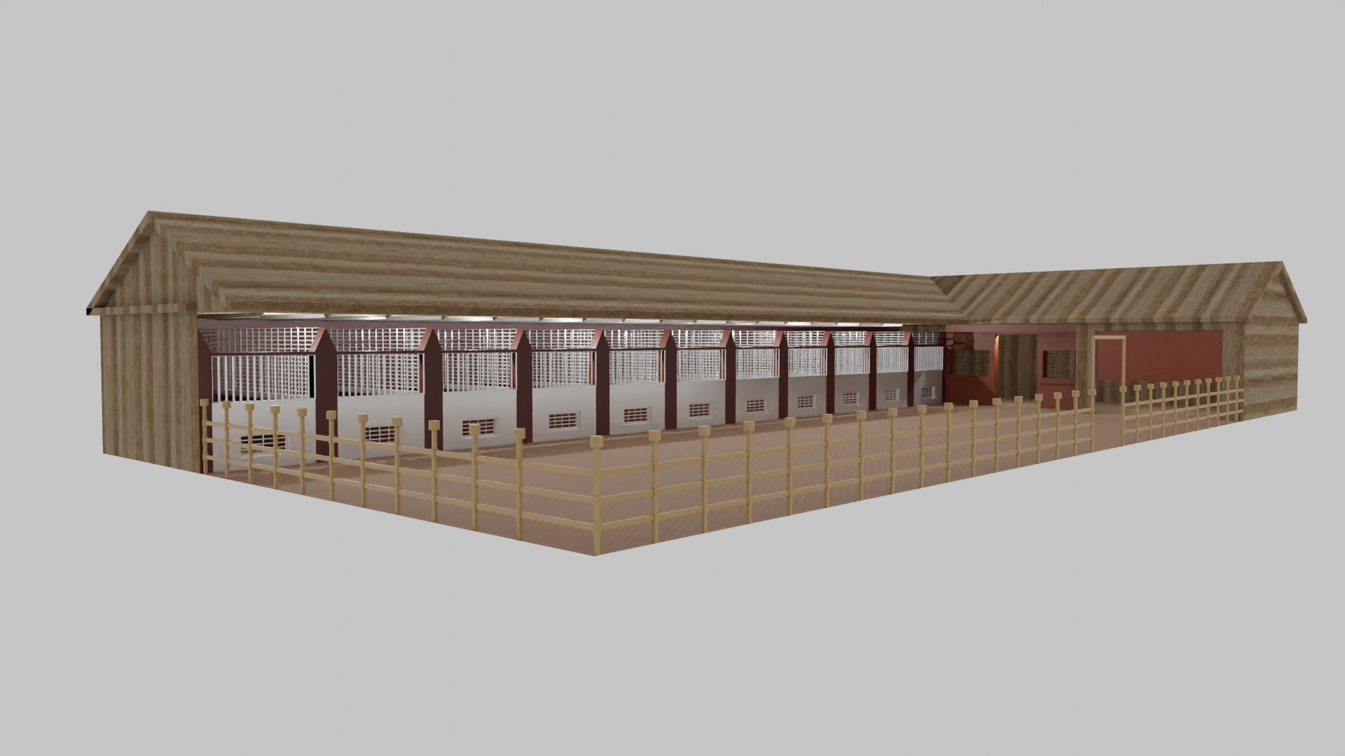 3D Model Horse Stable - TurboSquid 2159144