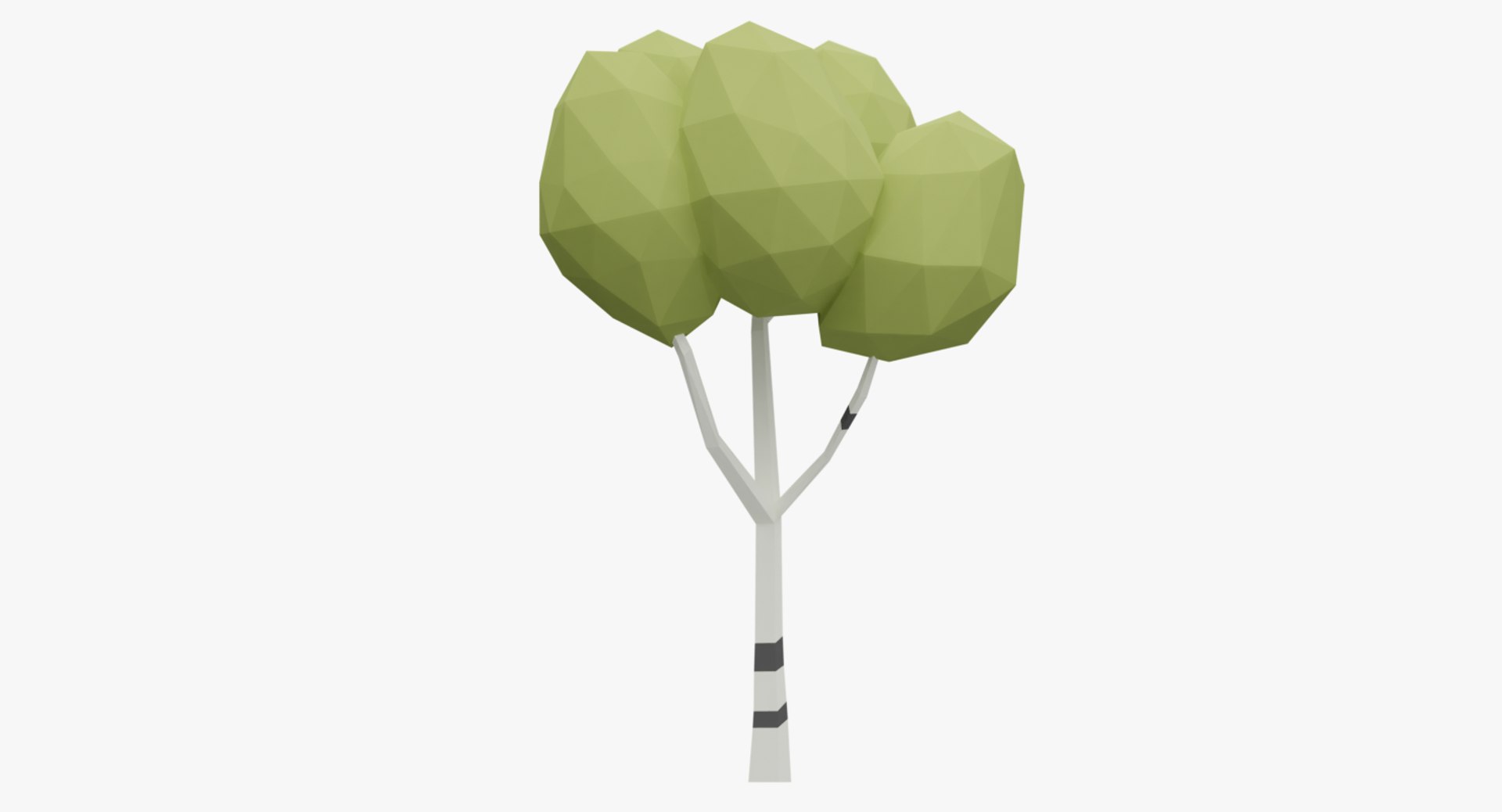 Cartoon Birch Tree Model - TurboSquid 1381247