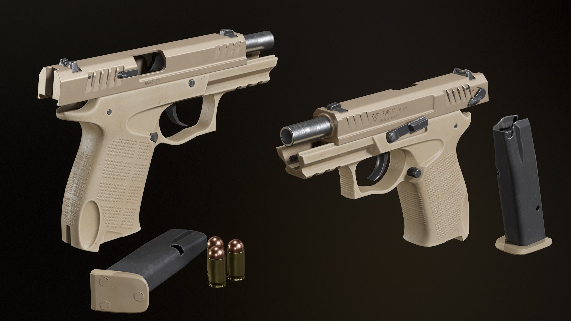 3D Fort 17 Pistol Model - TurboSquid 2197660