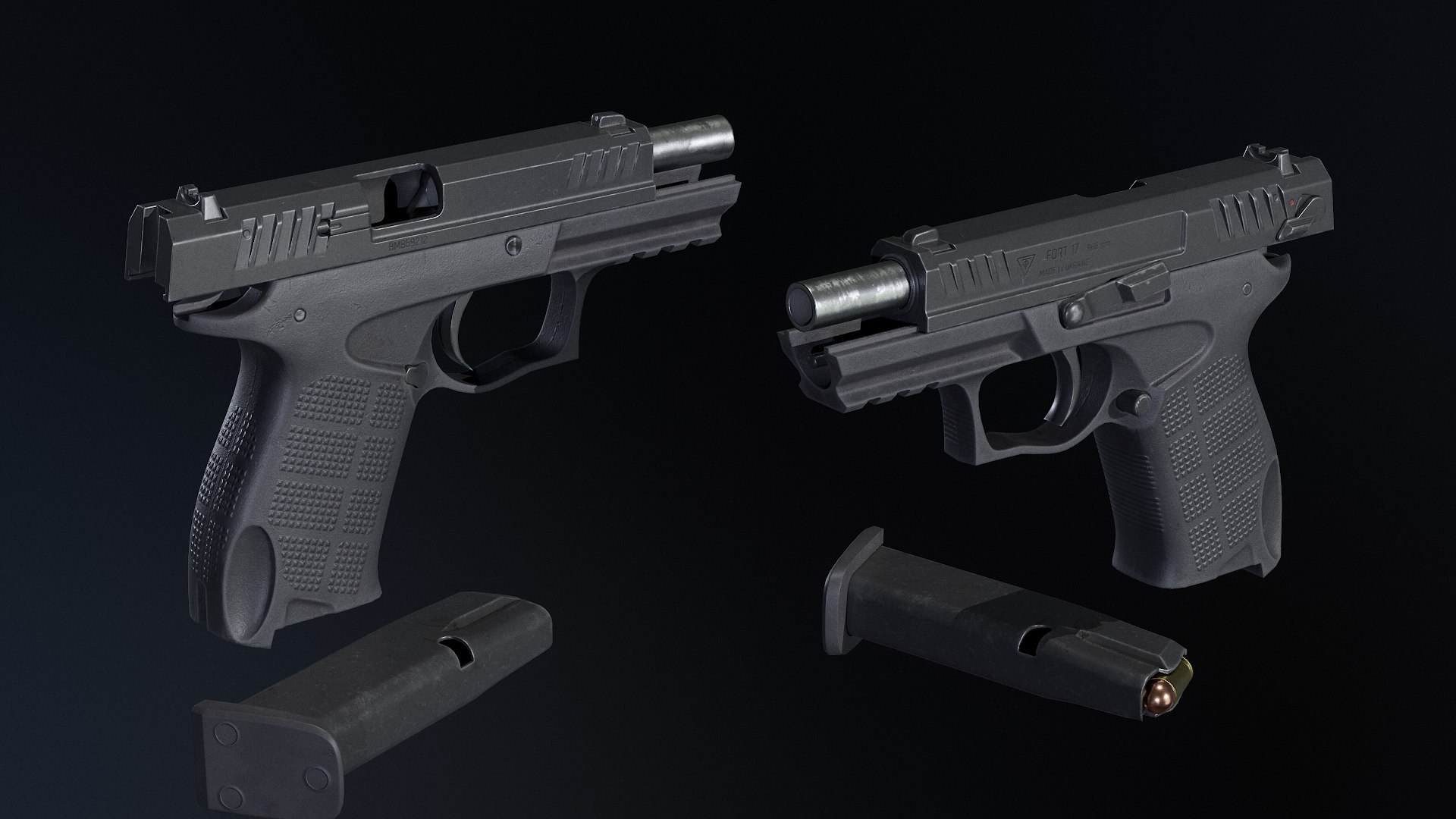 3D Fort 17 Pistol Model - TurboSquid 2197660