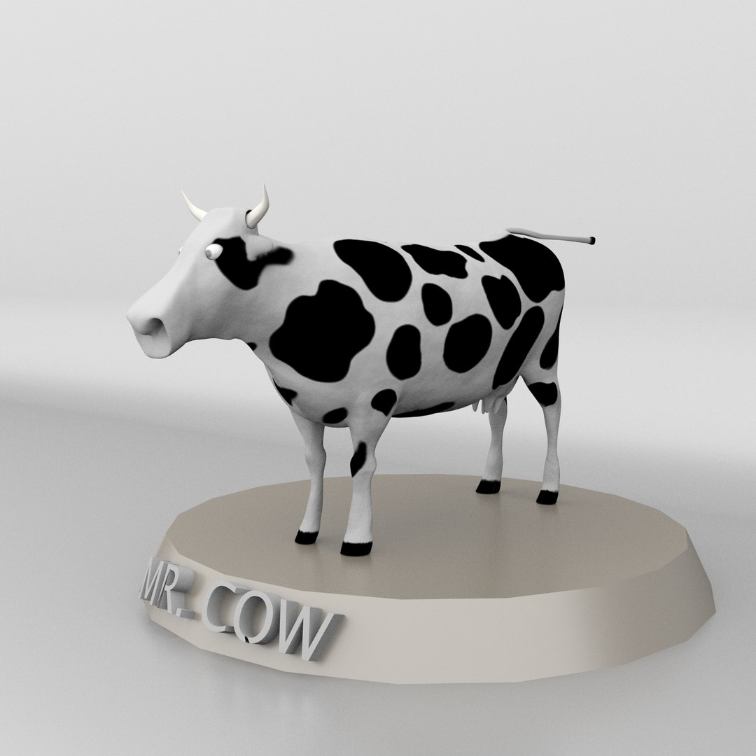 Cow Model - TurboSquid 1189041