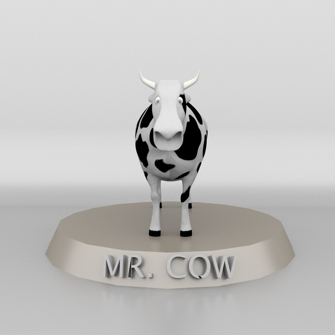 Cow Model - TurboSquid 1189041