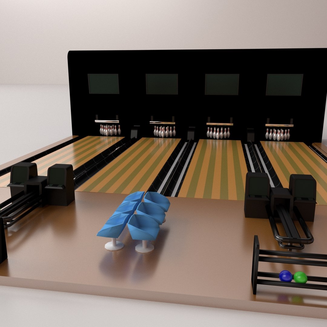 3D Bowling Lane Model - TurboSquid 1799039