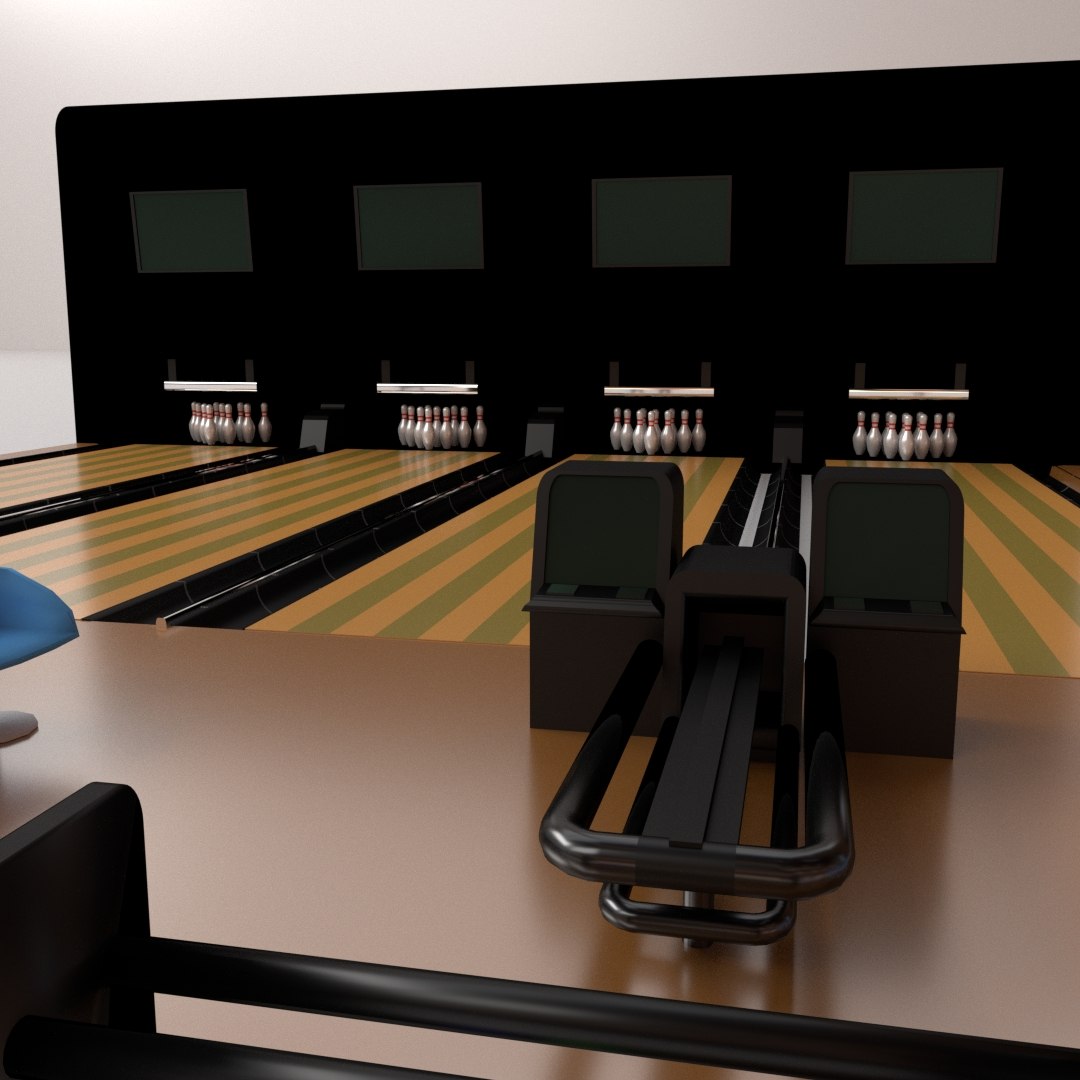 3D Bowling Lane Model - TurboSquid 1799039