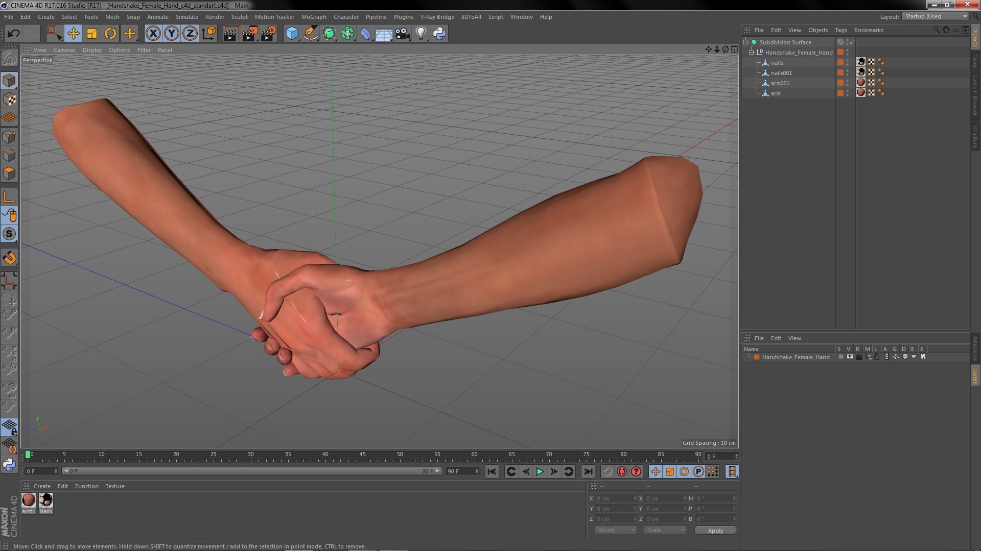 3D Handshake Female Hand - TurboSquid 2111741