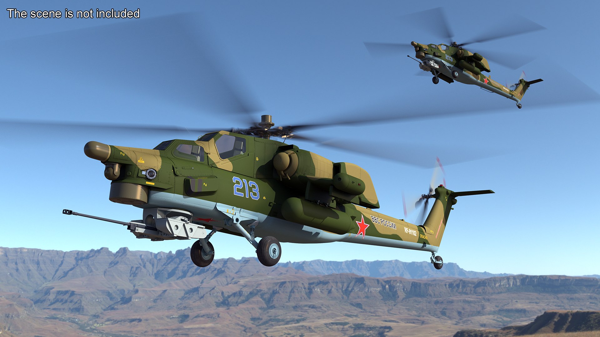 Combat Helicopter Mi-28 Rigged 3D Model - TurboSquid 2292292