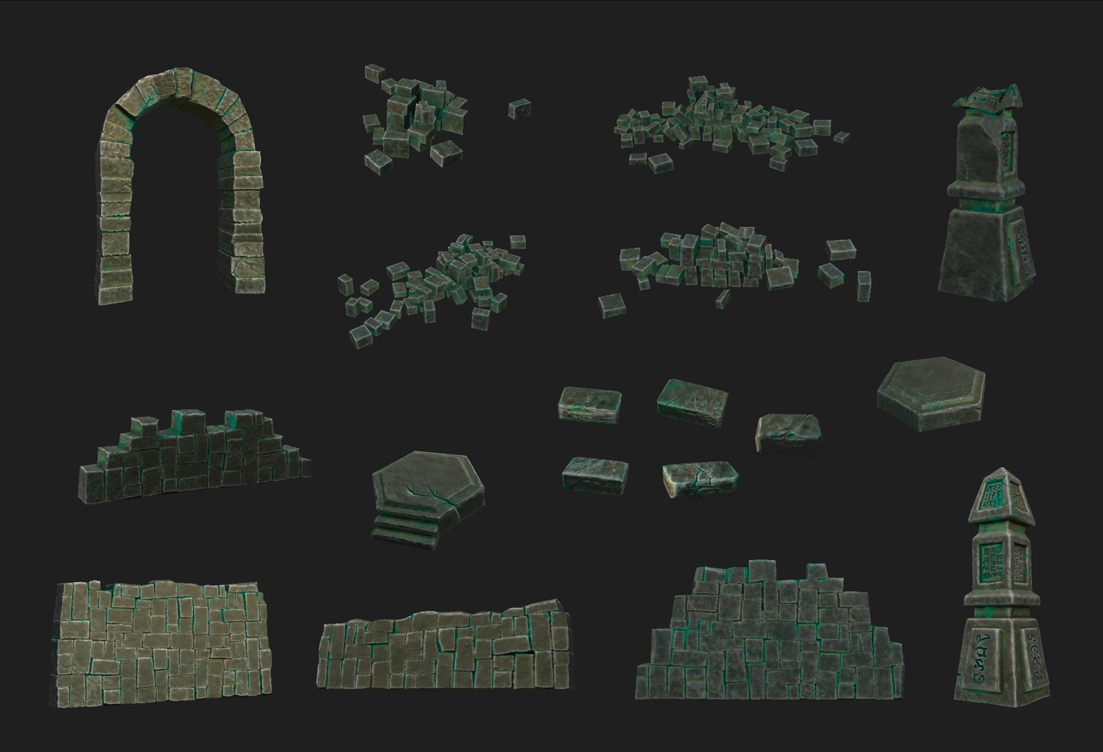 Modular Ruin Assets 3D Model - TurboSquid 2132688