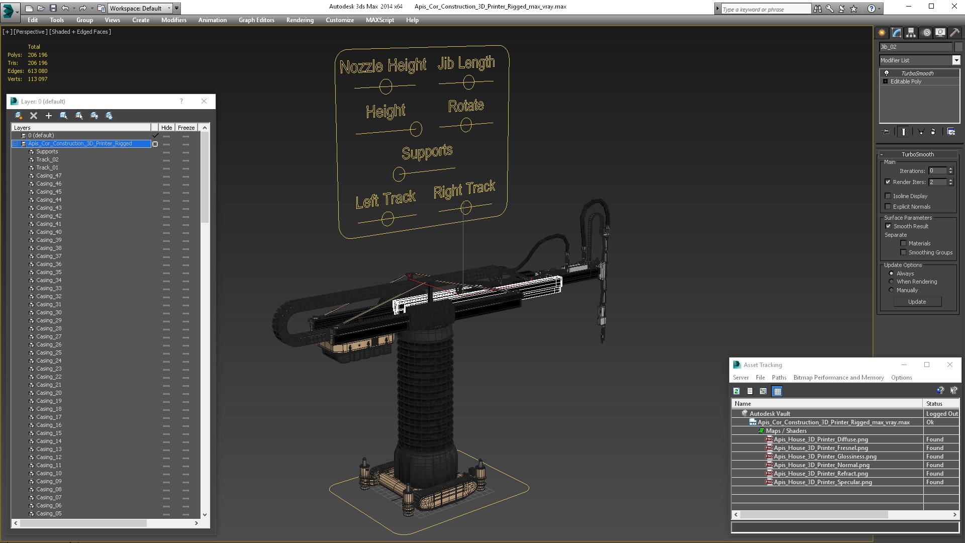 Apis Cor Construction 3D Printer Rigged 3D Model - TurboSquid 2247430
