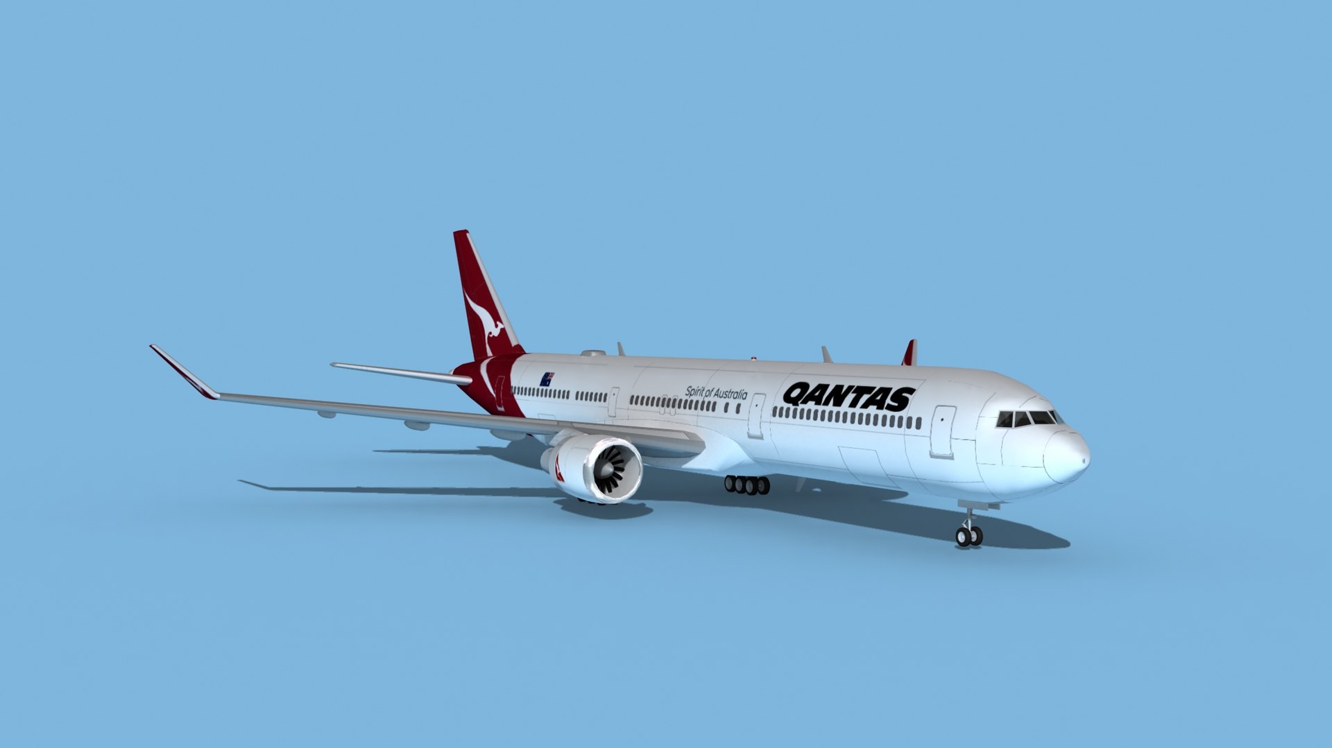 Boeing 767-400 Qantas Model - TurboSquid 1912372