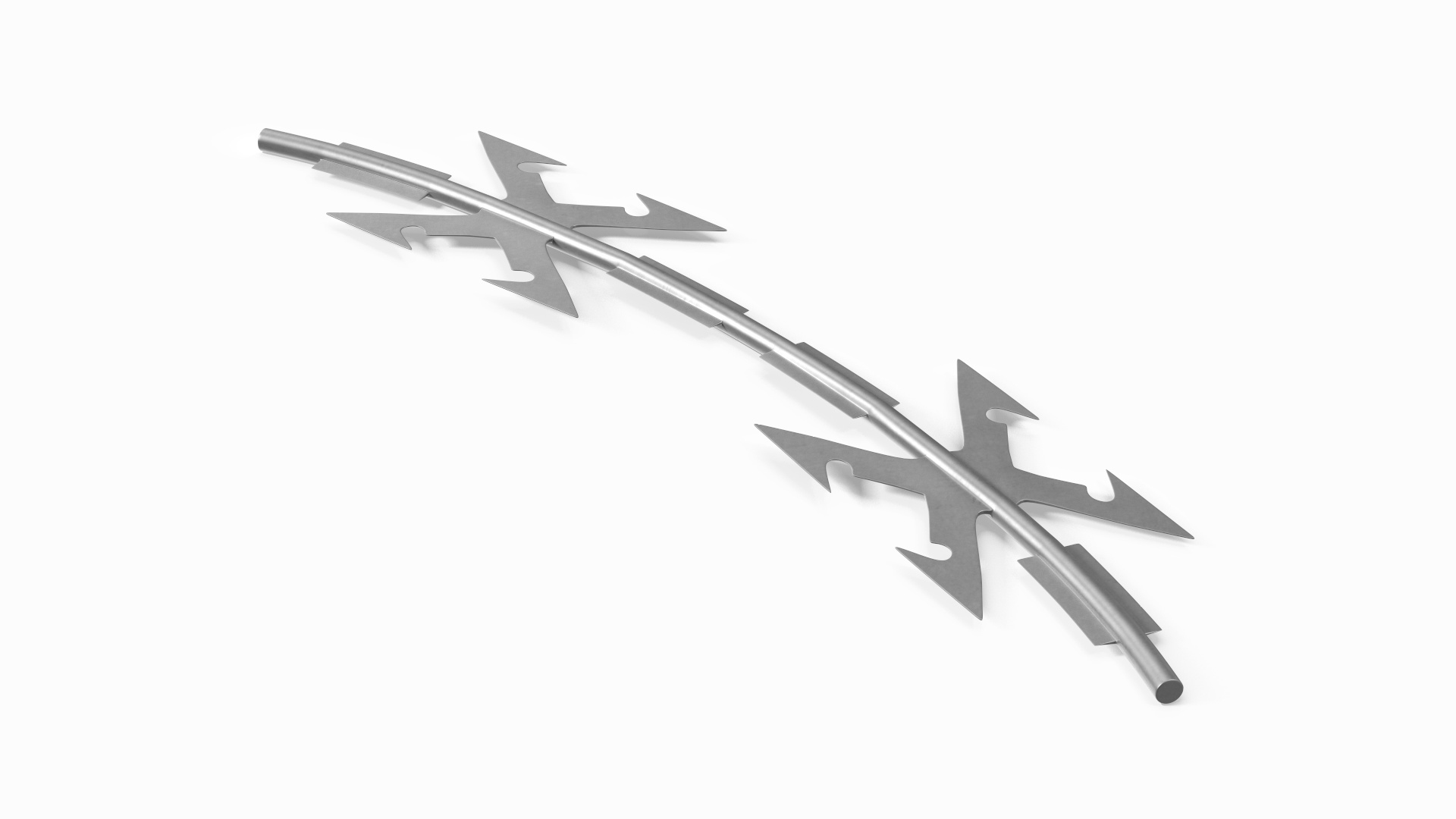 3D CBT60 Concertina Razor Wire Galvanized Silver Model - TurboSquid 2515592